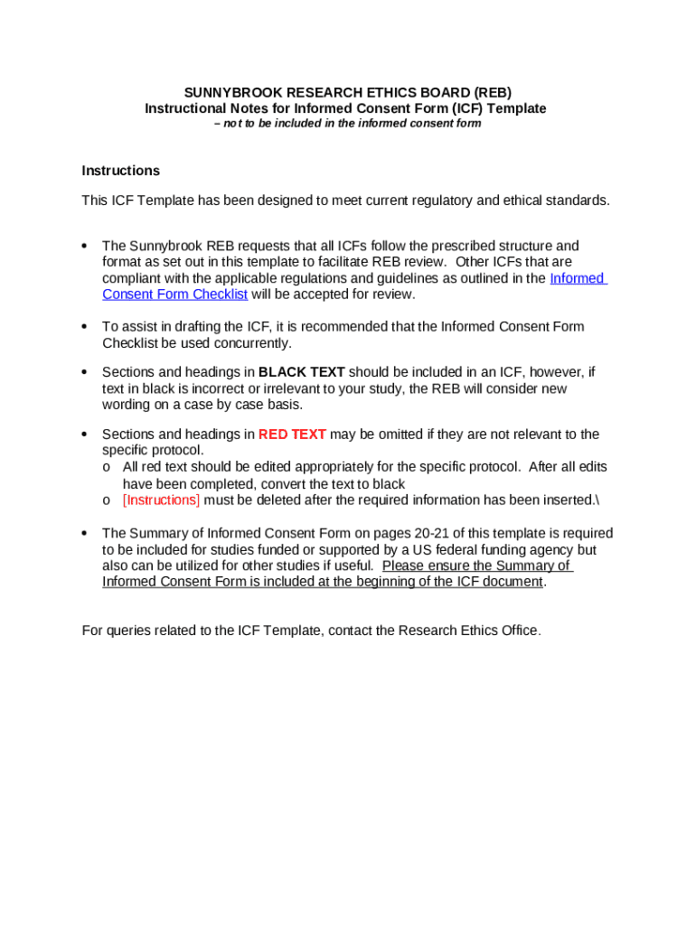 Ined Consent (icf) Template Doc Template | pdfFiller