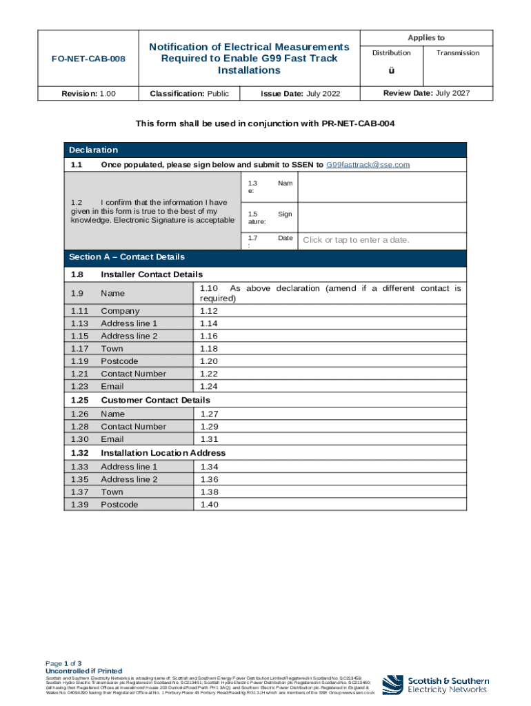 Electrical Installation Certificate - Fill Online, Printable ... Doc Template | pdfFiller