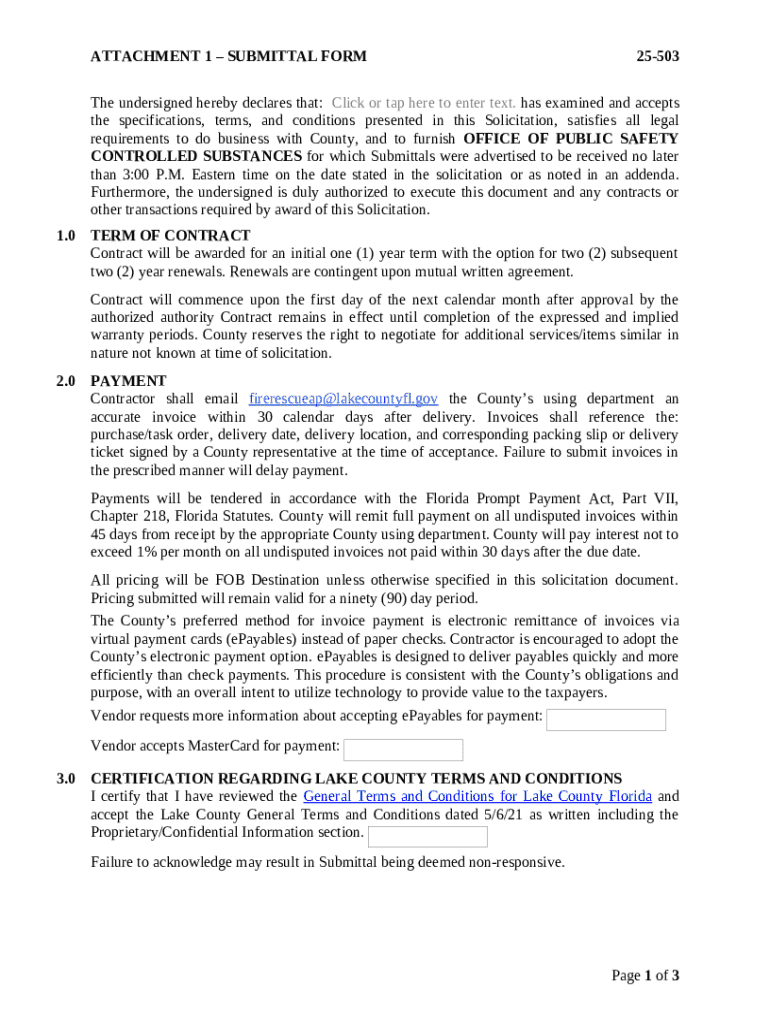Attachment 1 - Submittal 25-443 Doc Template | pdfFiller