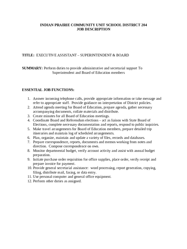Job Description and Evaluation Doc Template | pdfFiller