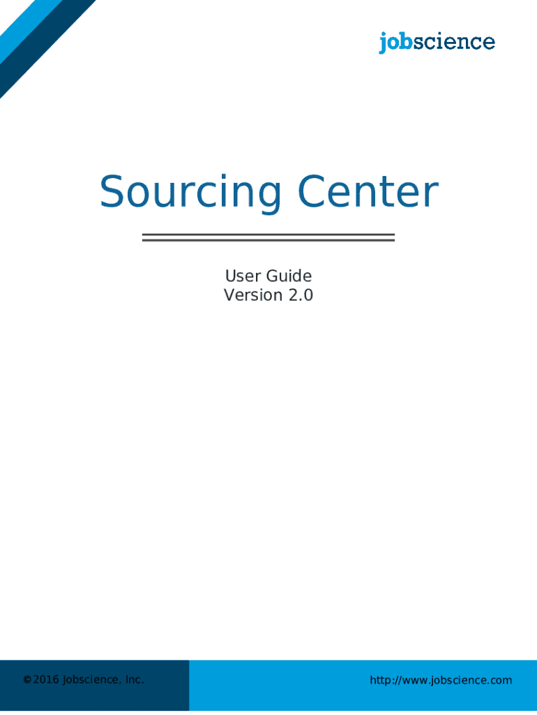 Sourcing Center User Guide Doc Template | pdfFiller