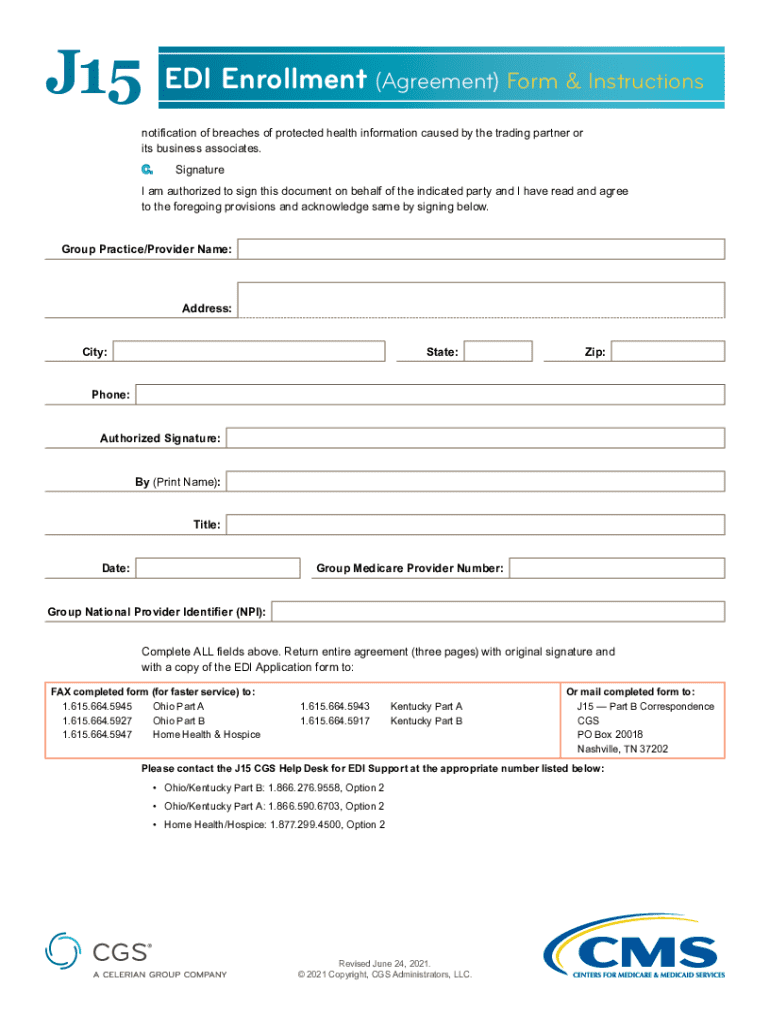 Fillable Online Edi Enrollment (agreement) Form & Instructions Fax Email Print - pdfFiller