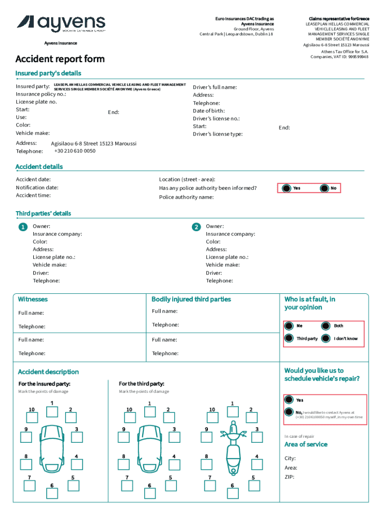 Fillable Online Accident Report Form Fax Email Print - pdfFiller