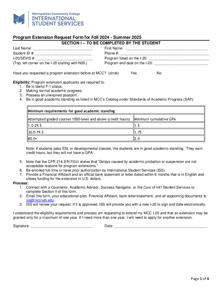 Fillable Online Program Extension Request Fax Email Print - pdfFiller