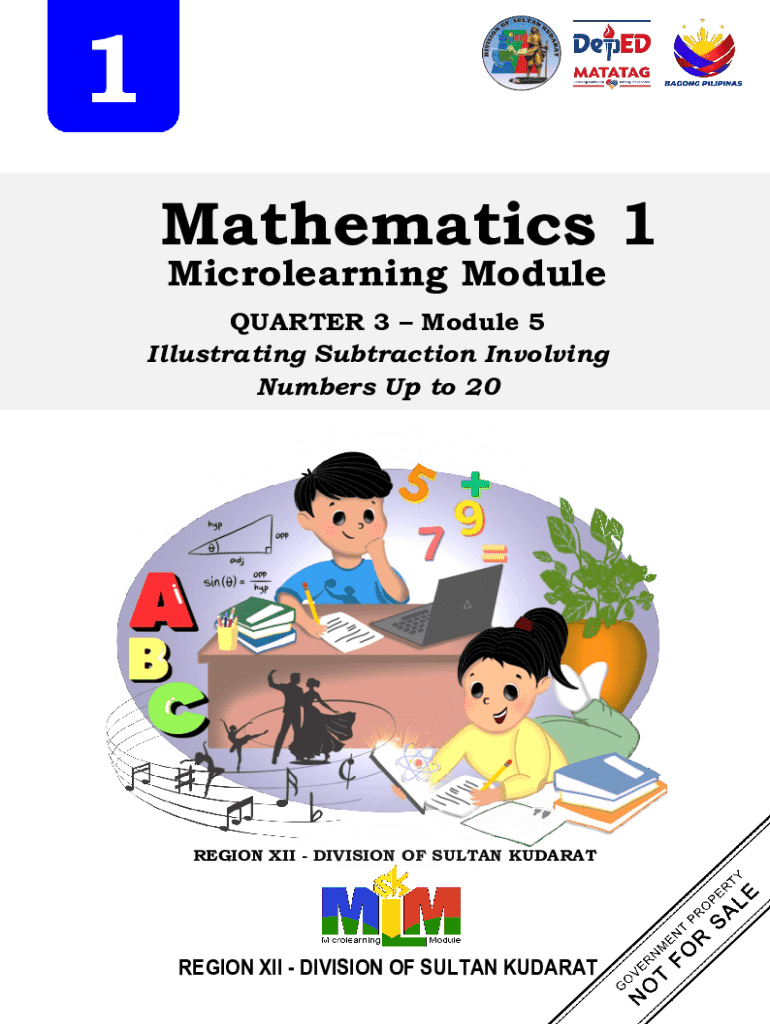 Fillable Online Quarter 3 – Module 5: Illustrating Subtraction ...