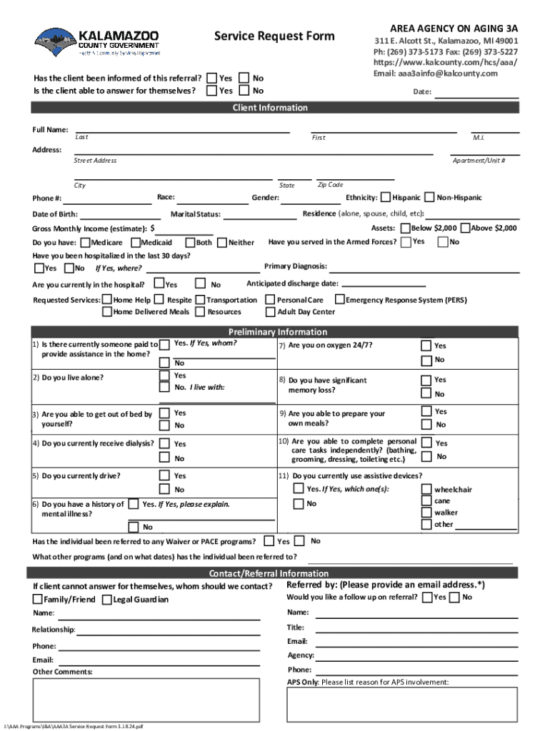 Fillable Online Area Agency on Aging 3a Fax Email Print - pdfFiller