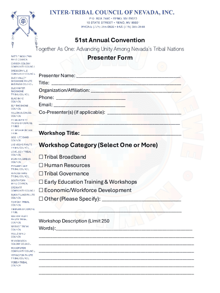 Fillable Online Presenter Form Fax Email Print - pdfFiller