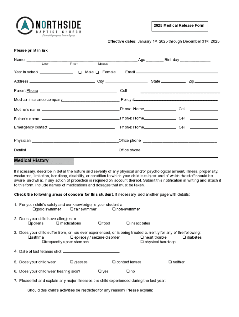 Fillable Online Medical Release Form Fax Email Print - pdfFiller