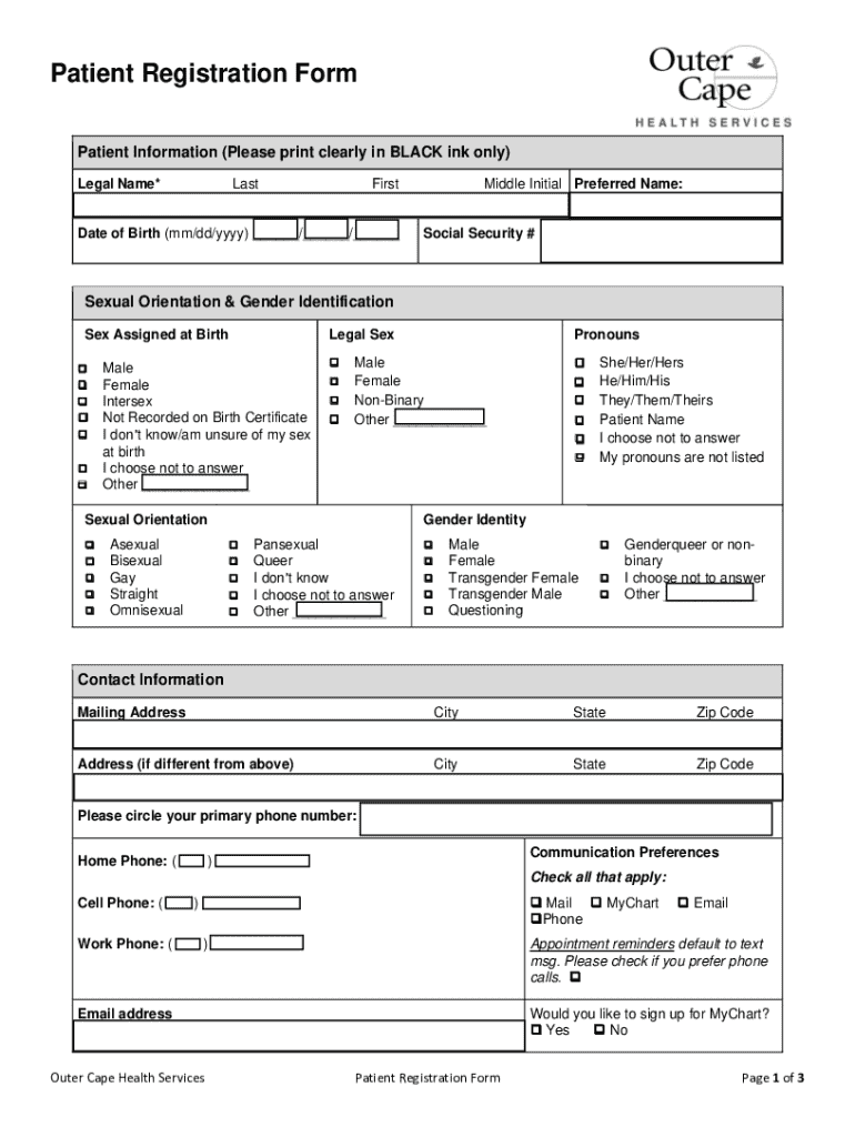 Fillable Online Patient Registration Form Fax Email Print - pdfFiller