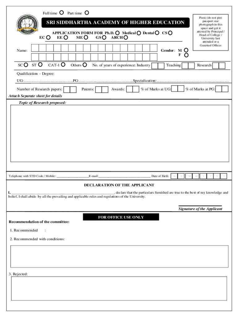 Fillable Online Ph.d. Application Form Fax Email Print - pdfFiller