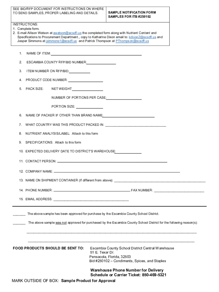 Fillable Online Samples for Itb #250102 Fax Email Print - pdfFiller