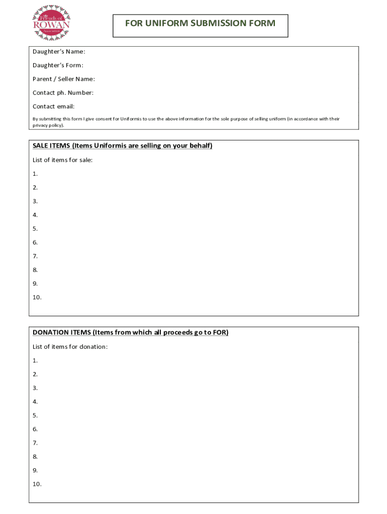 Fillable Online Uniform Submission Form Fax Email Print - pdfFiller