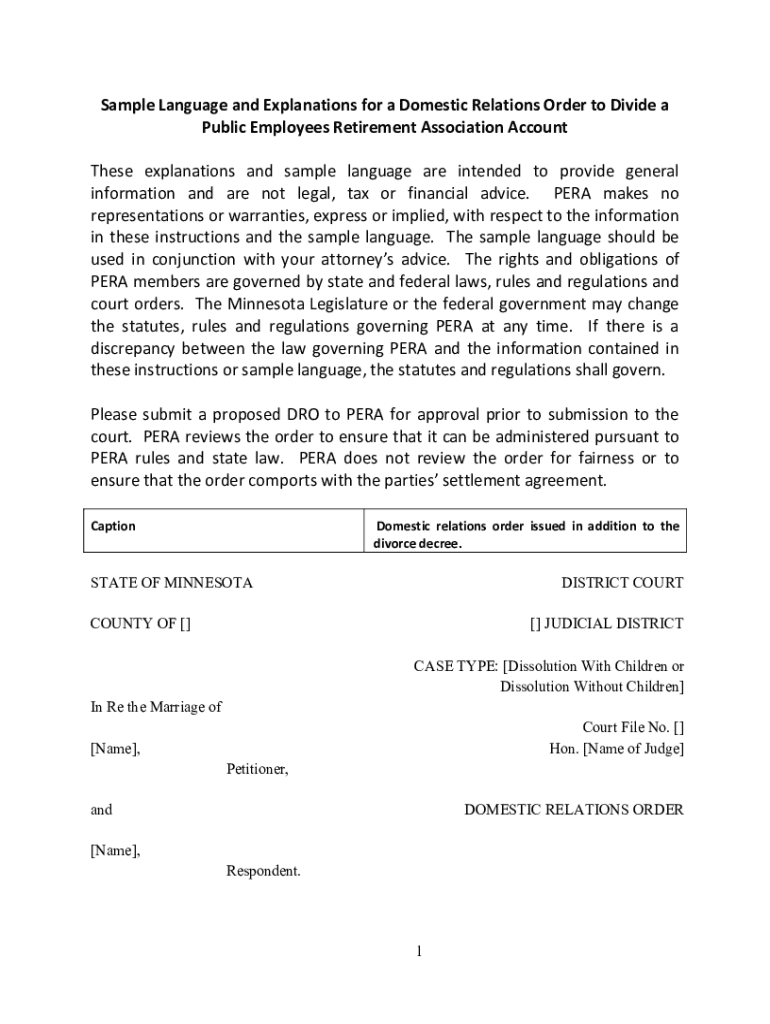 Fillable Online Domestic Relations Order Fax Email Print - pdfFiller
