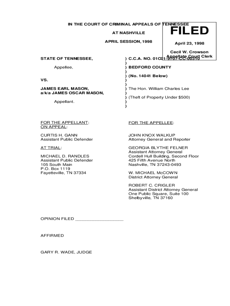 Fillable Online Court Opinion Fax Email Print - pdfFiller