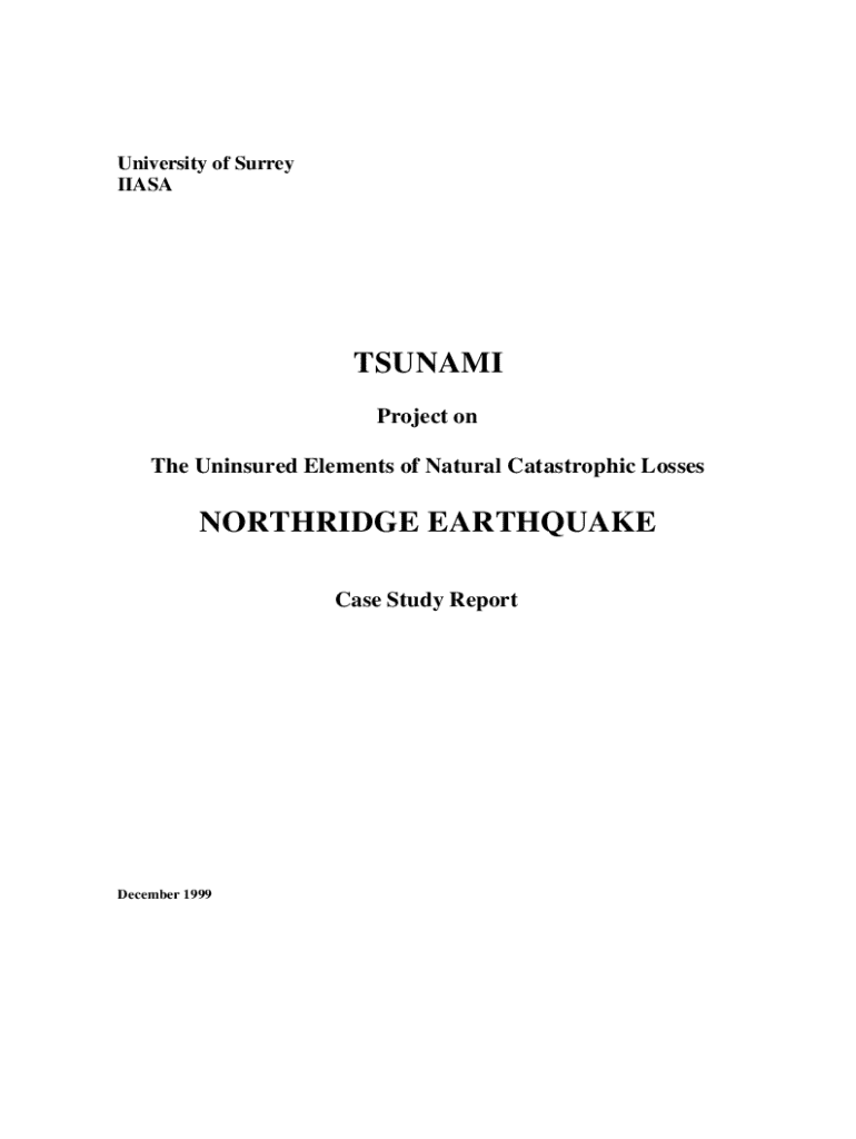 Fillable Online Northridge Earthquake Case Study Fax Email Print ...