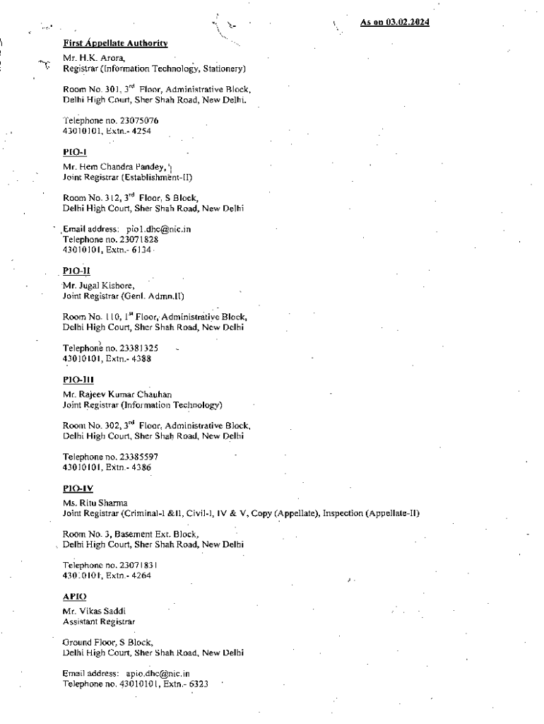 Fillable Online How to File RTI in DELHI HIGH COURT filertionline.in Fax Email Print - pdfFiller