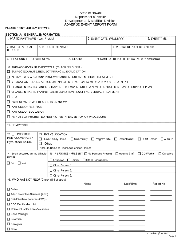 Fillable Online Adverse Event Report Fax Email Print - pdfFiller