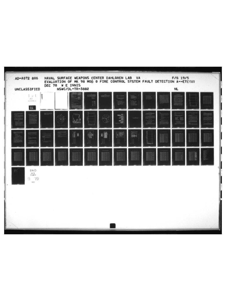 Fillable Online Evaluation of Mk 98 Mod 0 Fire Control System Fault Detection and Isolation ...
