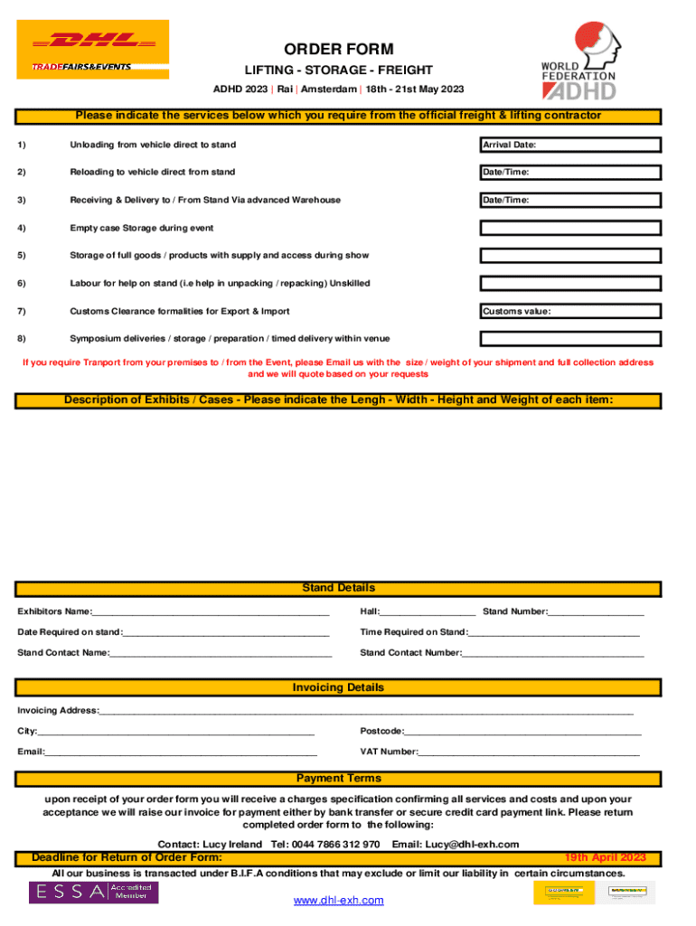 Fillable Online Lifting - Storage - Freight Fax Email Print - pdfFiller