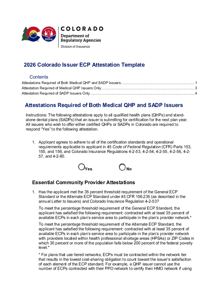 Fillable Online 2026 Colorado Issuer Ecp Attestation Fax Email Print ...