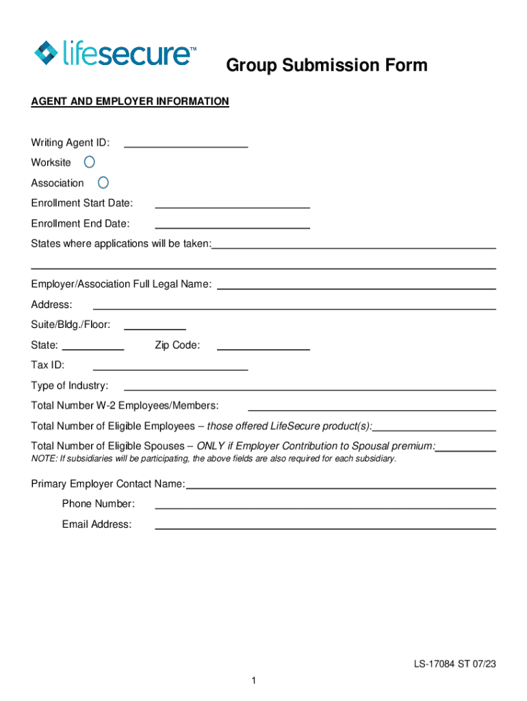 Fillable Online Group Submission Form Fax Email Print - pdfFiller