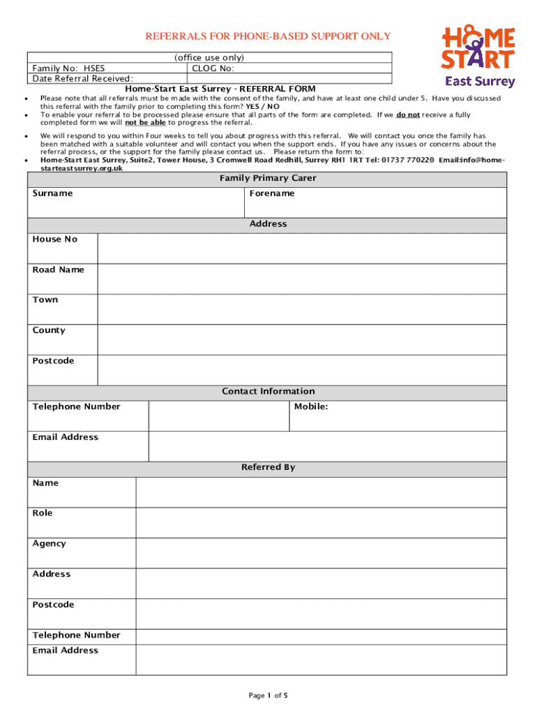 Fillable Online Referrals for Phone-based Support Only Fax Email Print - pdfFiller