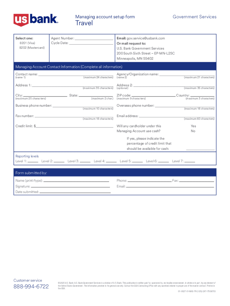 Fillable Online Government Services Managing Account Setup Fax Email ...