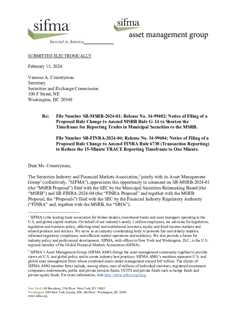 Fillable Online SIFMA and SIFMA AMG Comment to SEC on the Proposed Rule ...