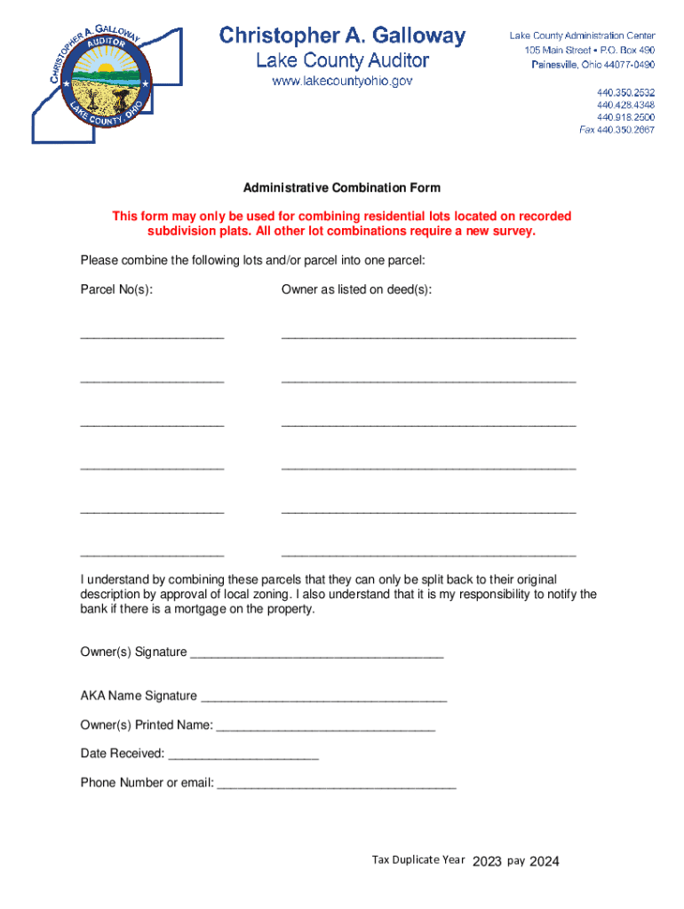 Fillable Online Administrative Combination Form Fax Email Print - pdfFiller