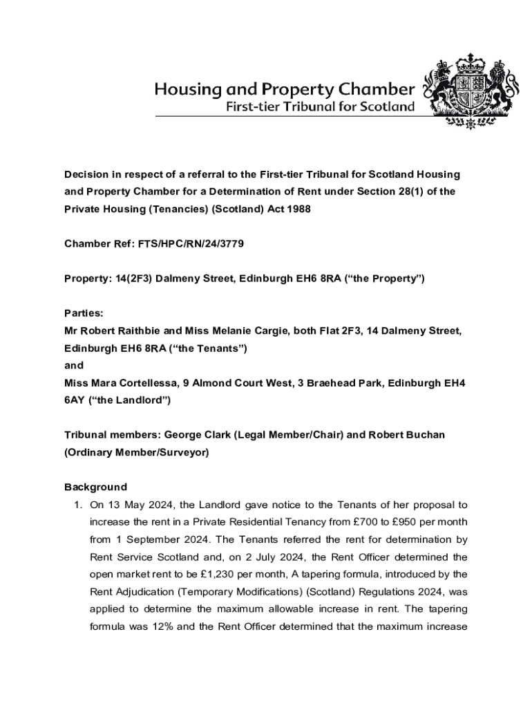 Fillable Online Rent Determination Decision Fax Email Print - pdfFiller