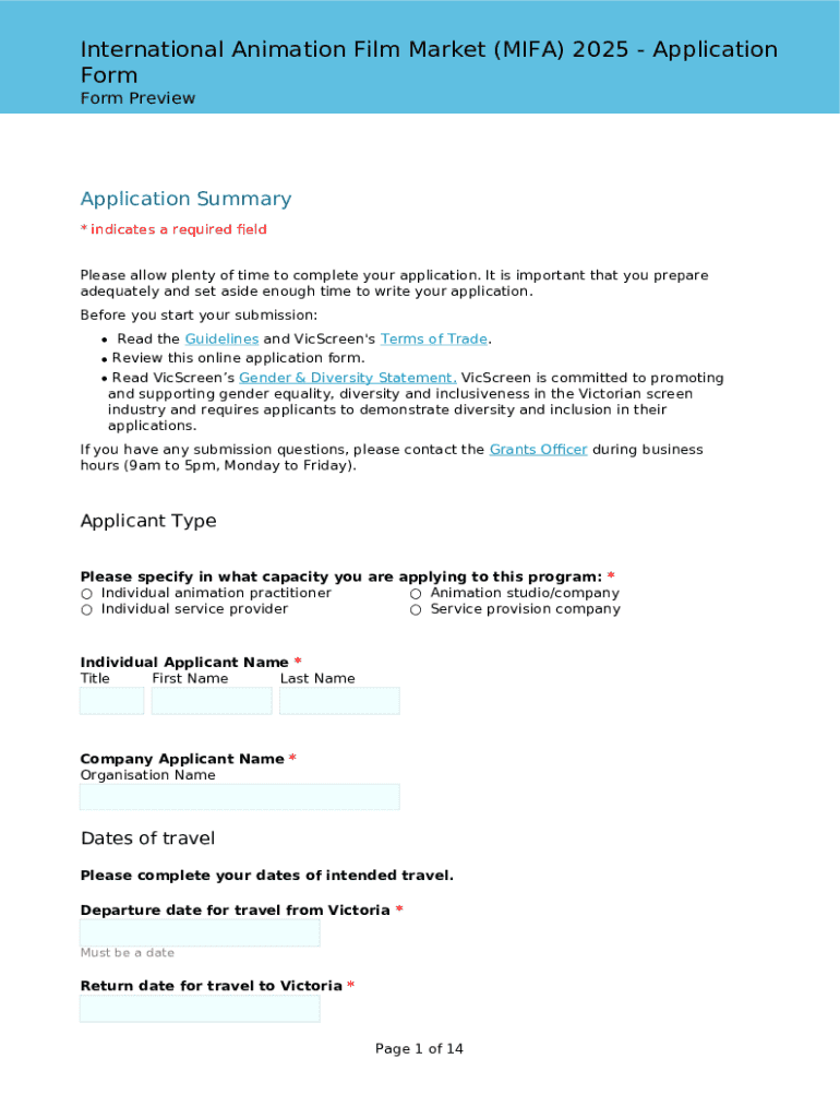 Fillable Online International Animation Film Market (mifa) 2025 ...