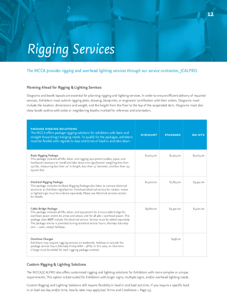 Fillable Online Rigging Services Fax Email Print - pdfFiller