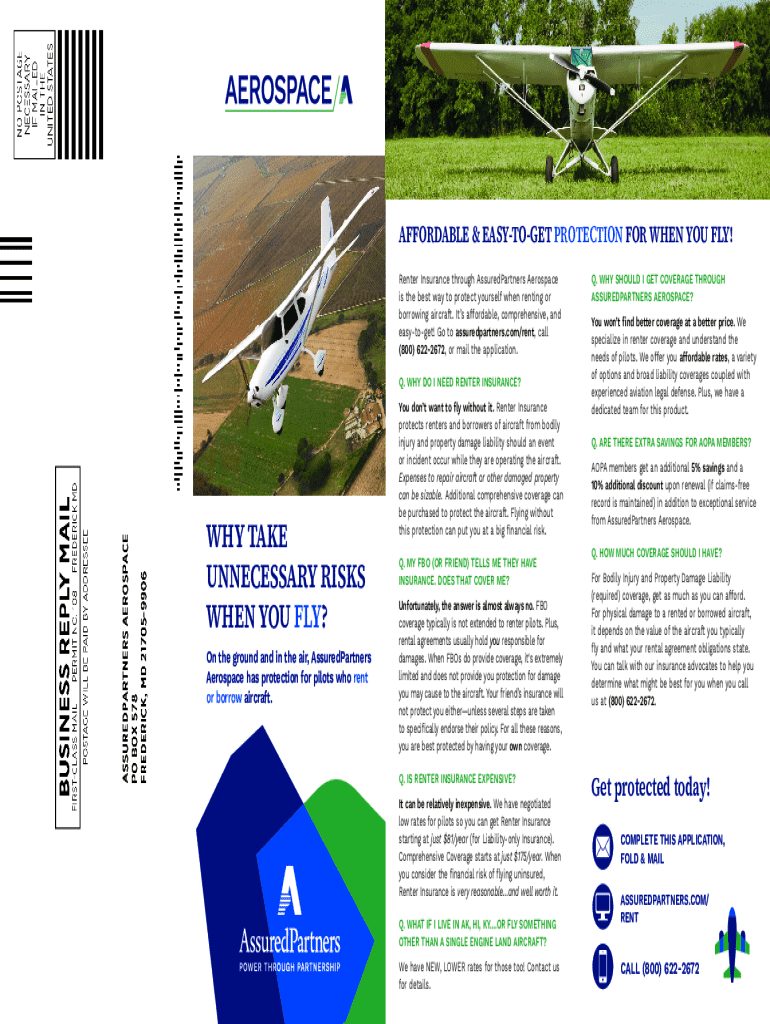 Fillable Online Non-owned Aircraft Insurance Application Fax Email ...