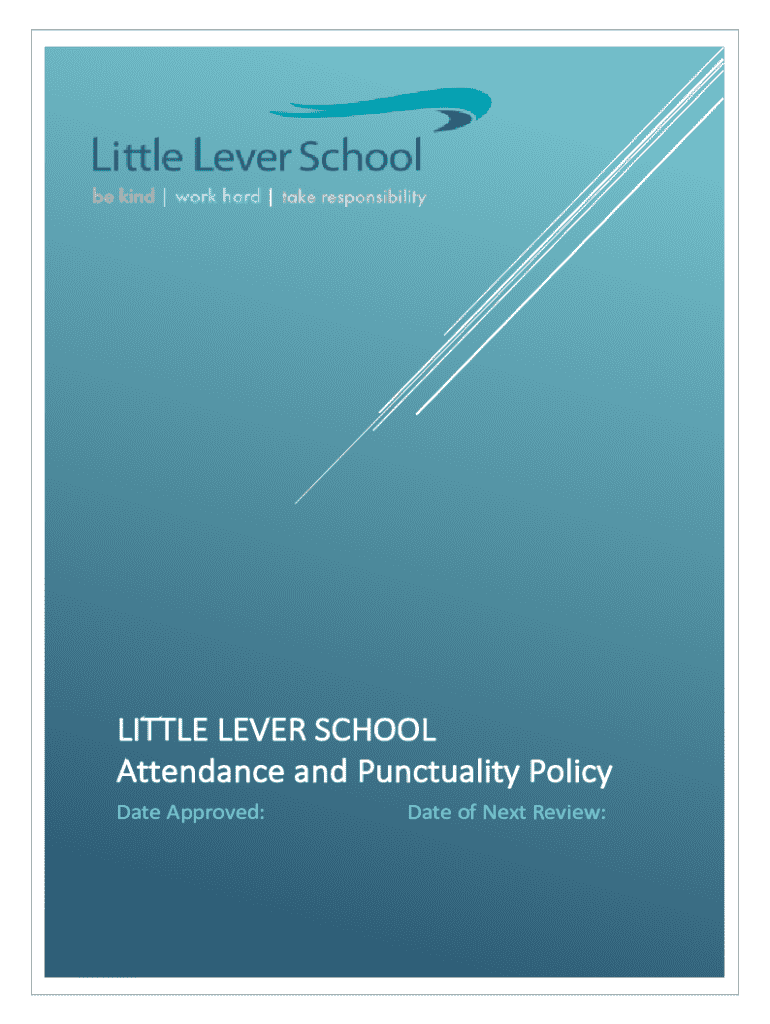 Fillable Online Attendance and Punctuality Policy of Little Lever ...
