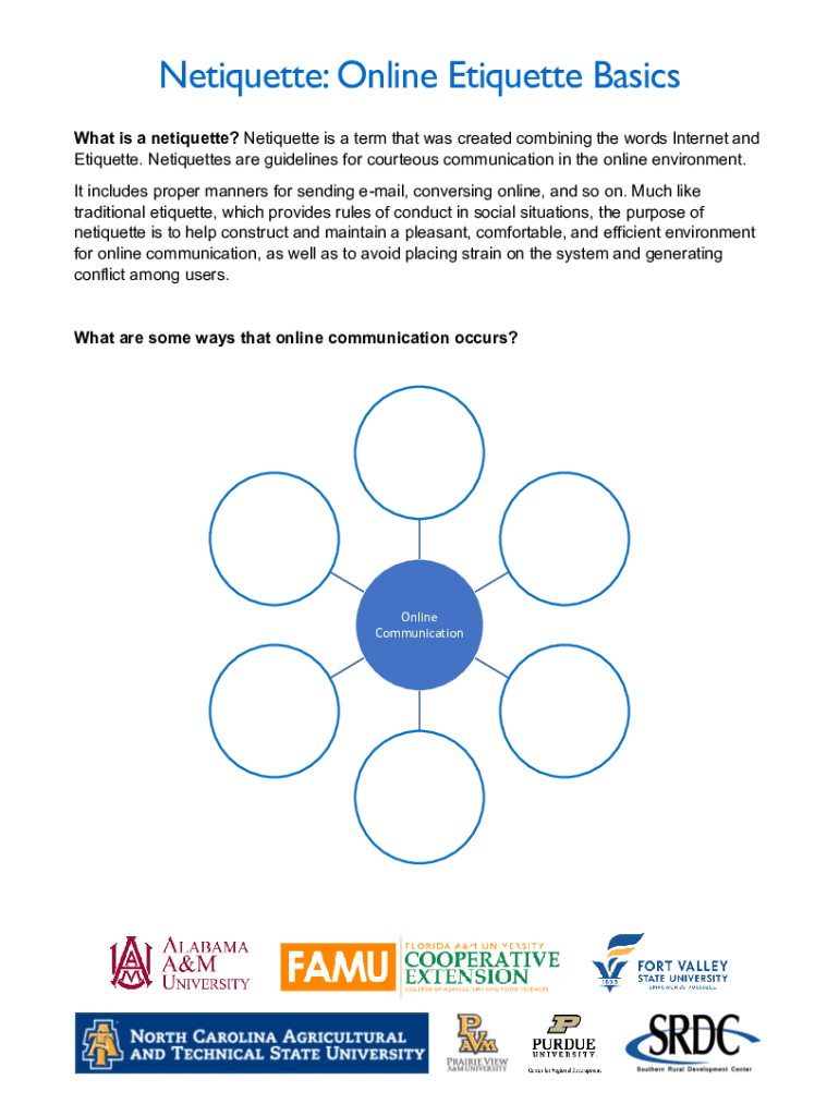 Fillable Online Netiquette: Online Etiquette Basics Fax Email Print - pdfFiller