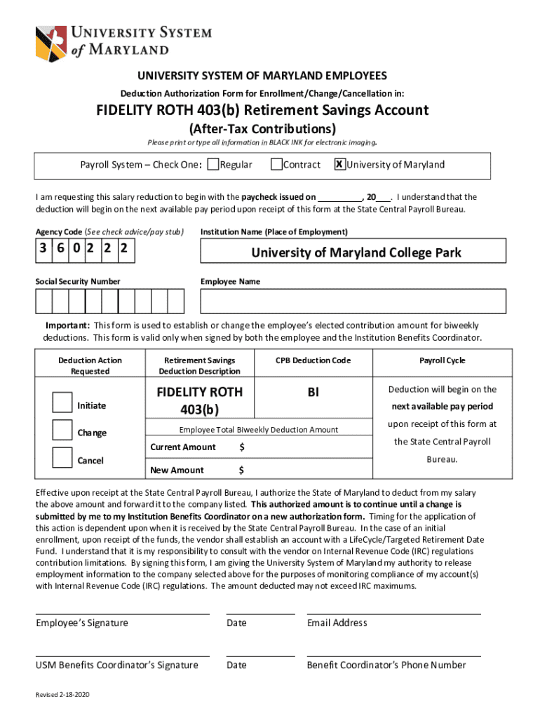Fillable Online Deduction Authorization Form for Enrollment/change ...