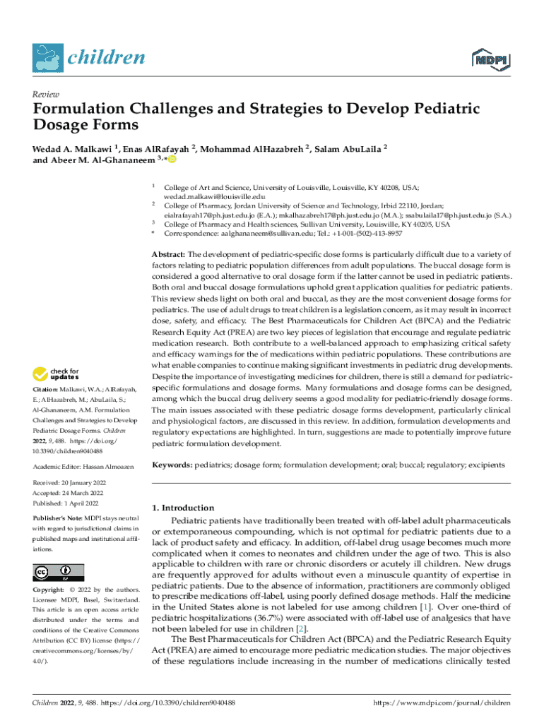 Fillable Online Formulation Challenges and Strategies to Develop ...