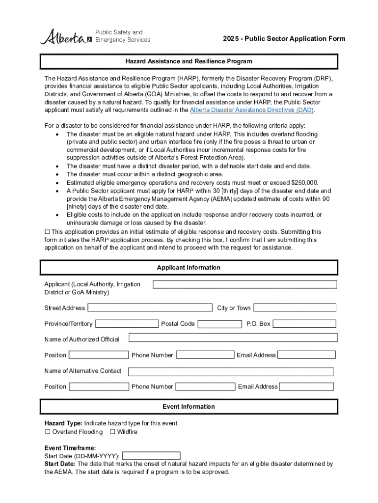 Fillable Online Hazard Assistance and Resilience Program Fax Email Print - pdfFiller