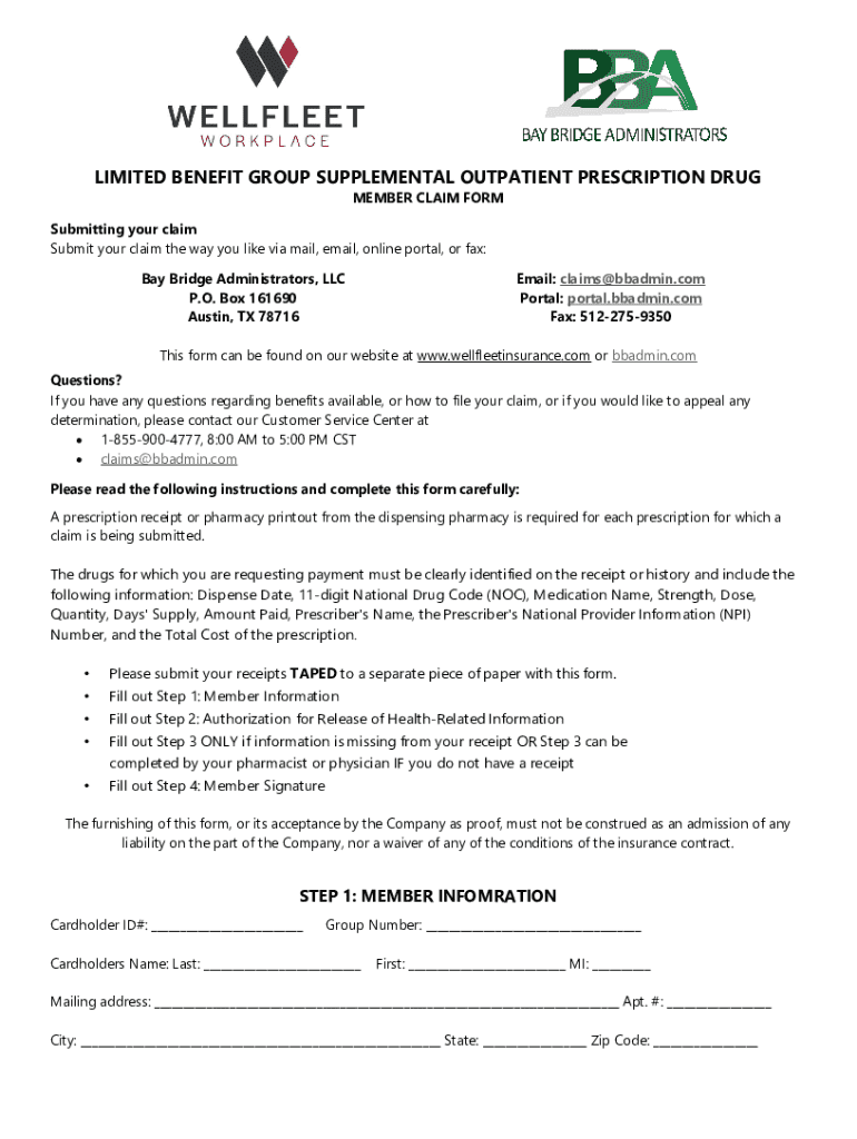 Fillable Online Member Claim Form Fax Email Print - pdfFiller