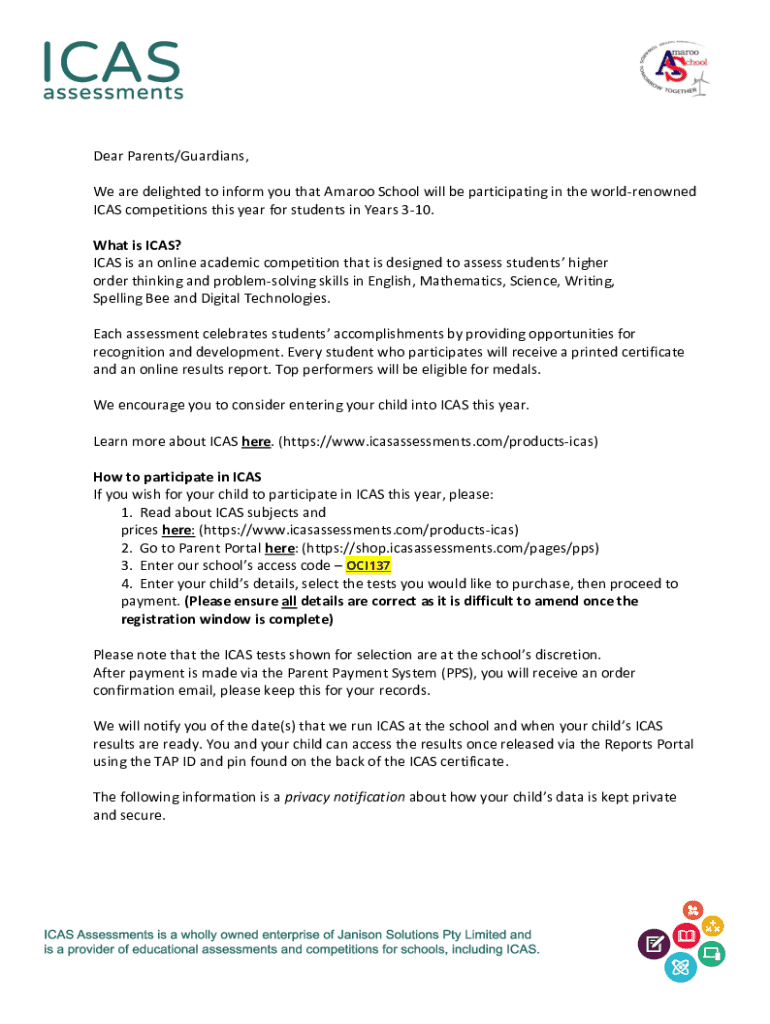 Fillable Online Icas Academic Competitions Fax Email Print - pdfFiller