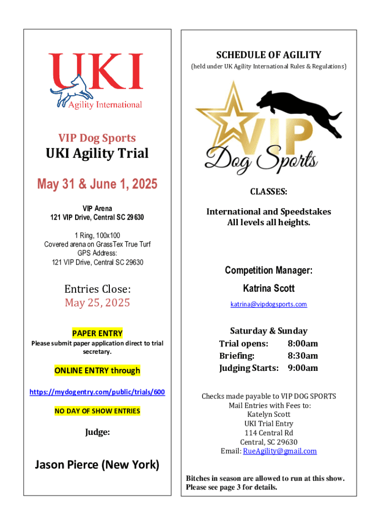 Fillable Online Uki Agility Trial Fax Email Print - pdfFiller