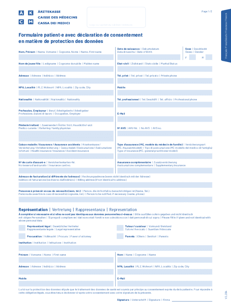 Remplissable en ligne Formulaire De Consentement Pour Le Traitement Des ...