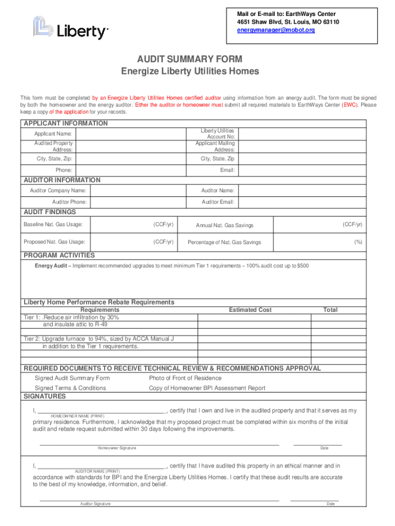 Fillable Online Energize Liberty Utilities Homes Fax Email Print - pdfFiller