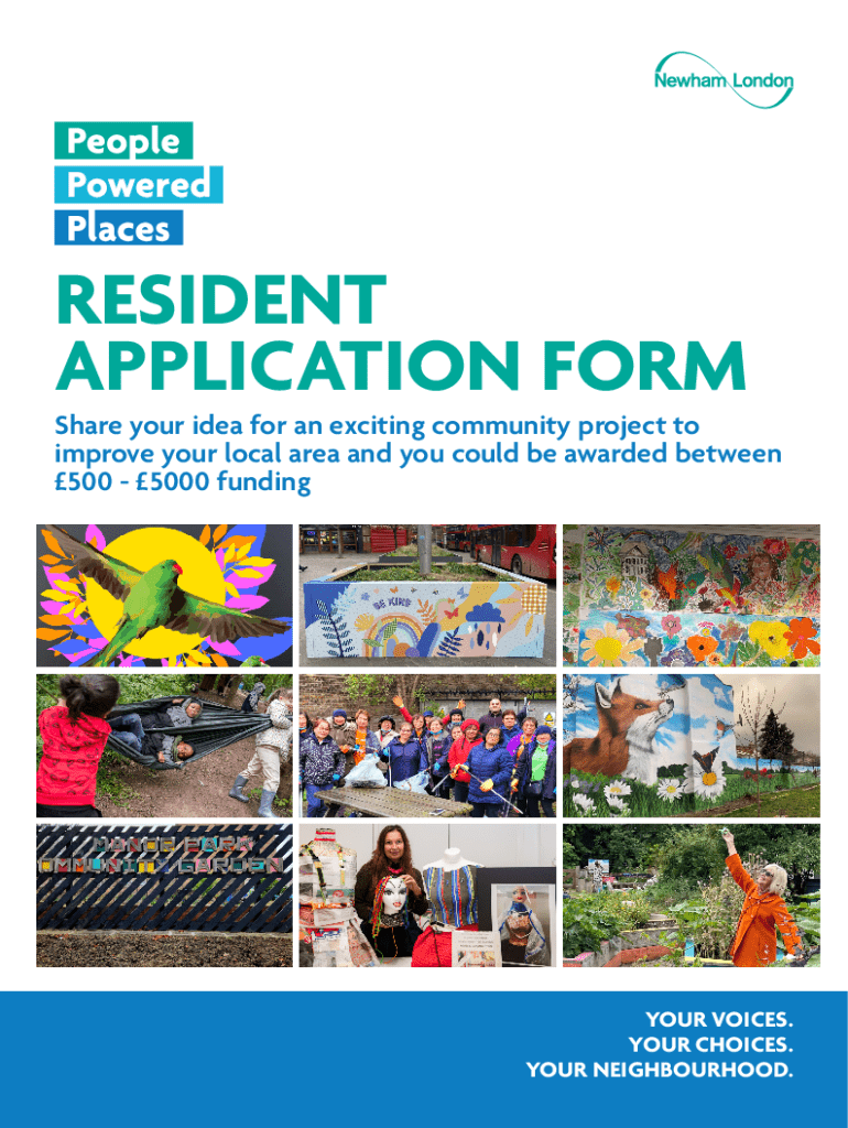 Fillable Online People Powered Places - Resident Application Form Fax ...