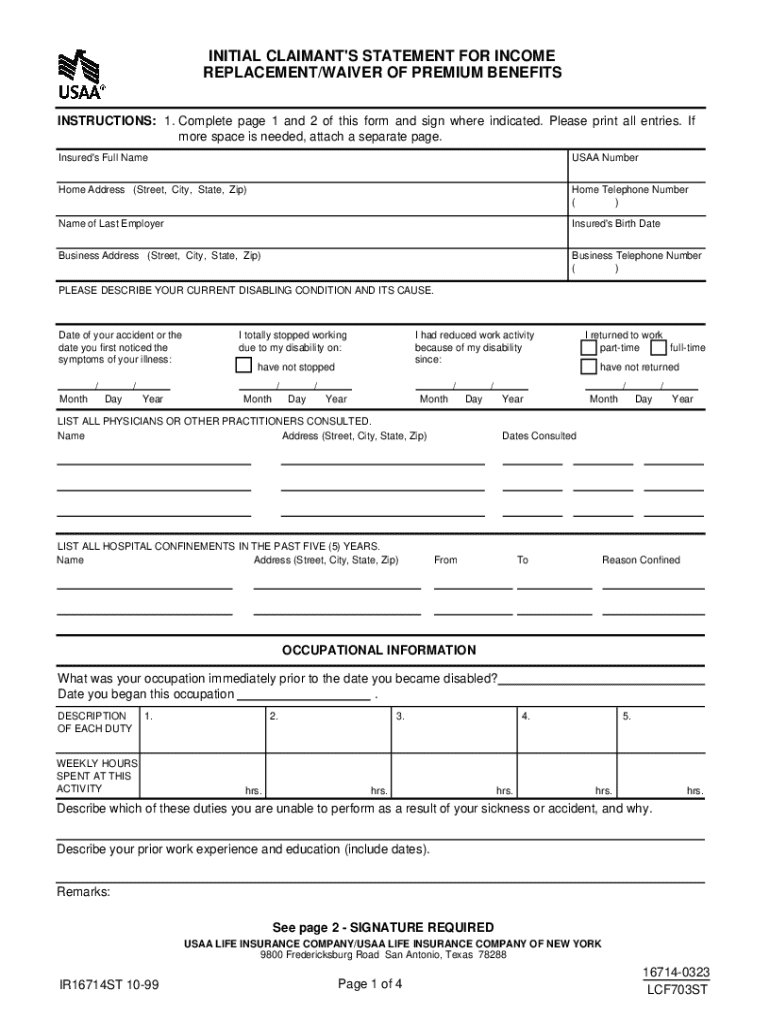 Fillable Online Disability Claim Filing Instructions Fax Email Print ...