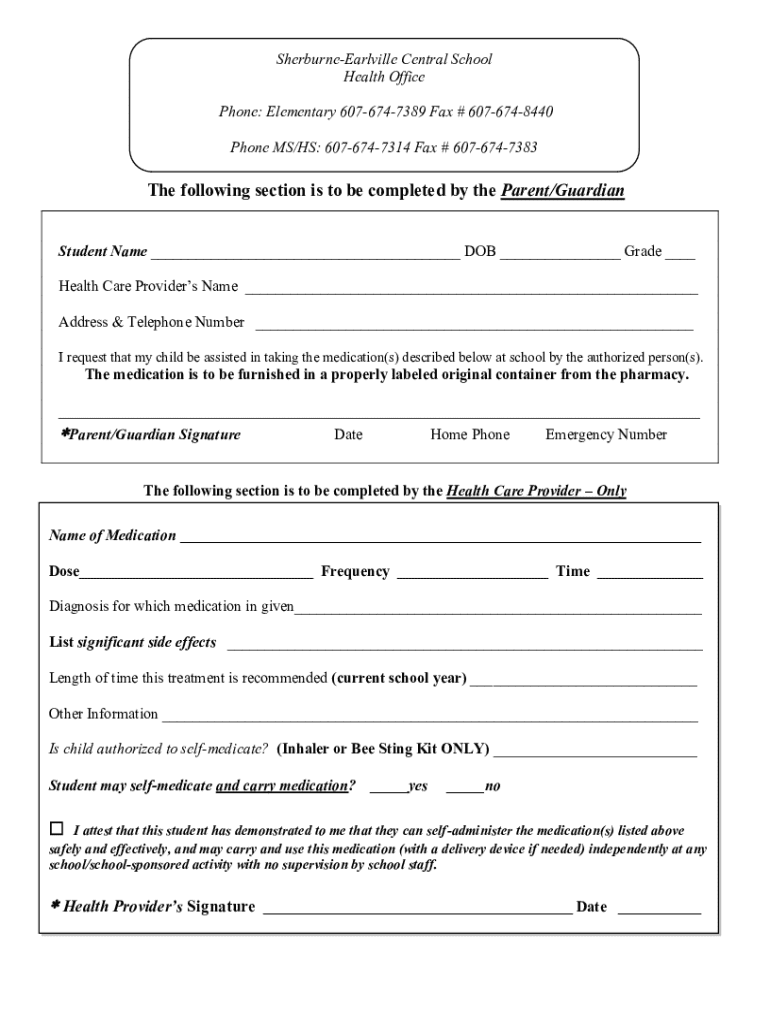 Fillable Online Medication Administration Consent Form Fax Email Print - pdfFiller