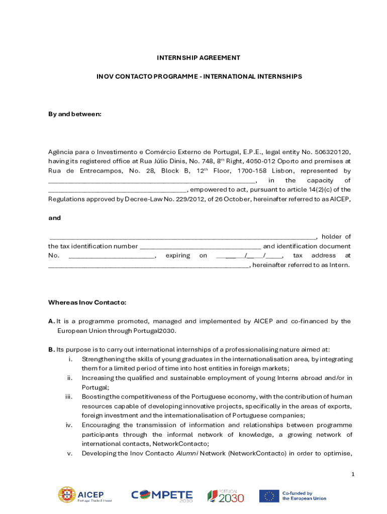 Fillable Online Inov Contacto Programme - International Internships Fax Email Print - pdfFiller