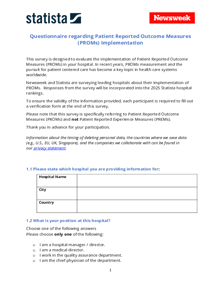 Fillable Online Survey on Proms Implementation Fax Email Print - pdfFiller