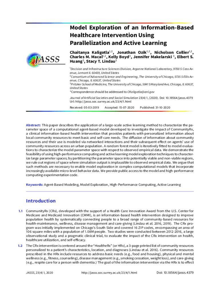 Fillable Online Model Exploration of an Information-based Healthcare Intervention Using ...