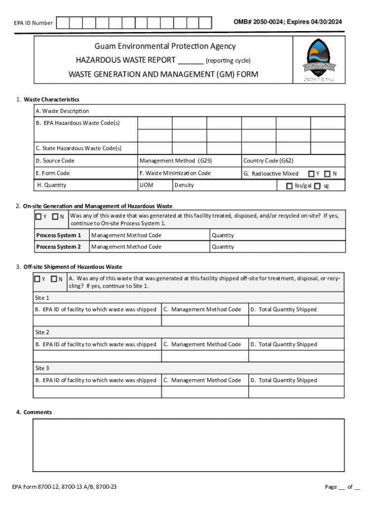 Fillable Online Epa Hazardous Waste Report Fax Email Print - pdfFiller